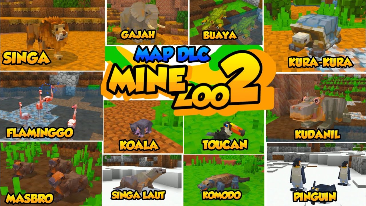 ADA BANYAK HEWAN DI KEBUN BINATANG INI‼️ | MAP DLC MINE ZOO 2 : Bahpet ...