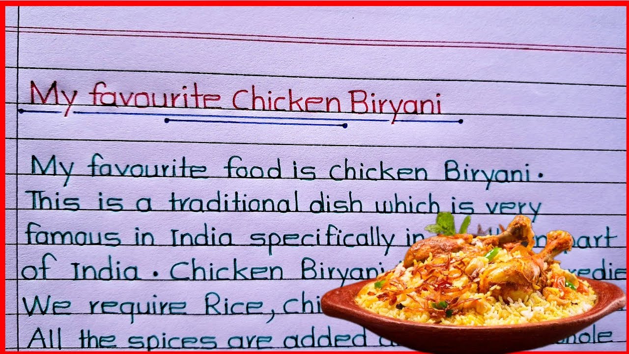 My Favorite Chicken Biryani🔥10 Lines on Chicken Biryani🔥Essay/Paragraph ...