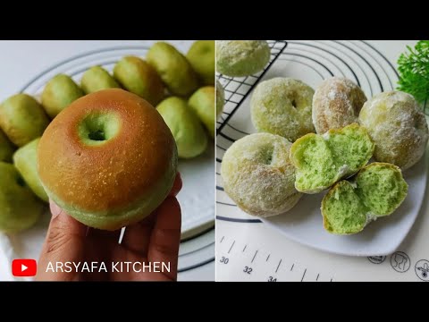 RESEP DONAT PANDAN SUSU TANPA TELUR || SUPER LEMBUT DAN SUPER MONTOK