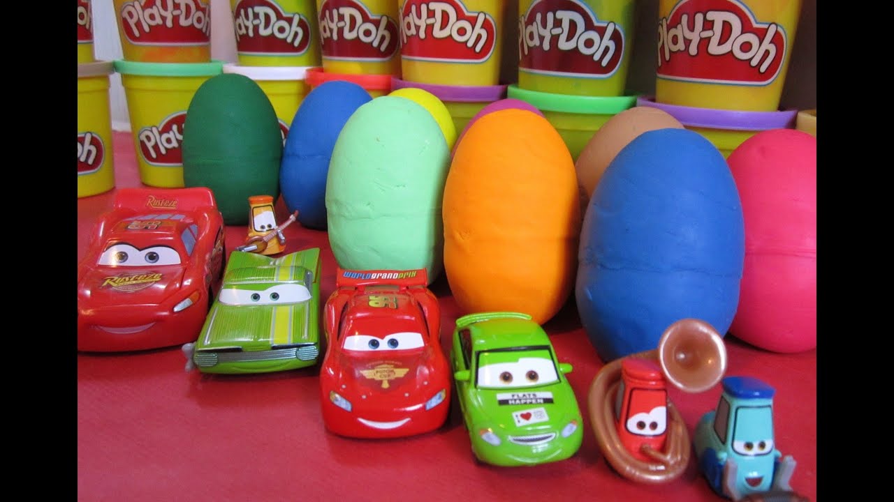 Play Doh Kinder Surprise Eggs Cars CARS 2 ! - YouTube
