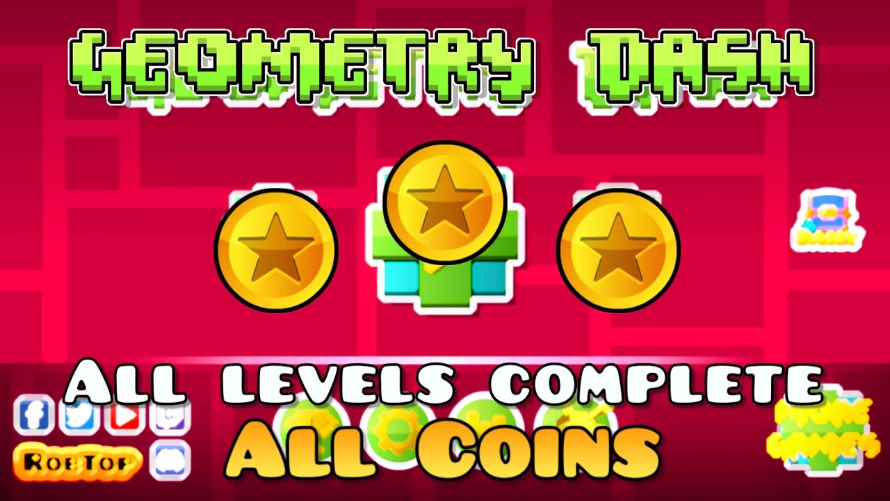 Geometry Dash 2.1: All levels complete (All Coins) - YouTube
