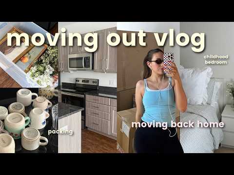 MOVE OUT VLOG 📦🚚 packing, deep cleaning, moving day, & saying goodbye to my first apartment!