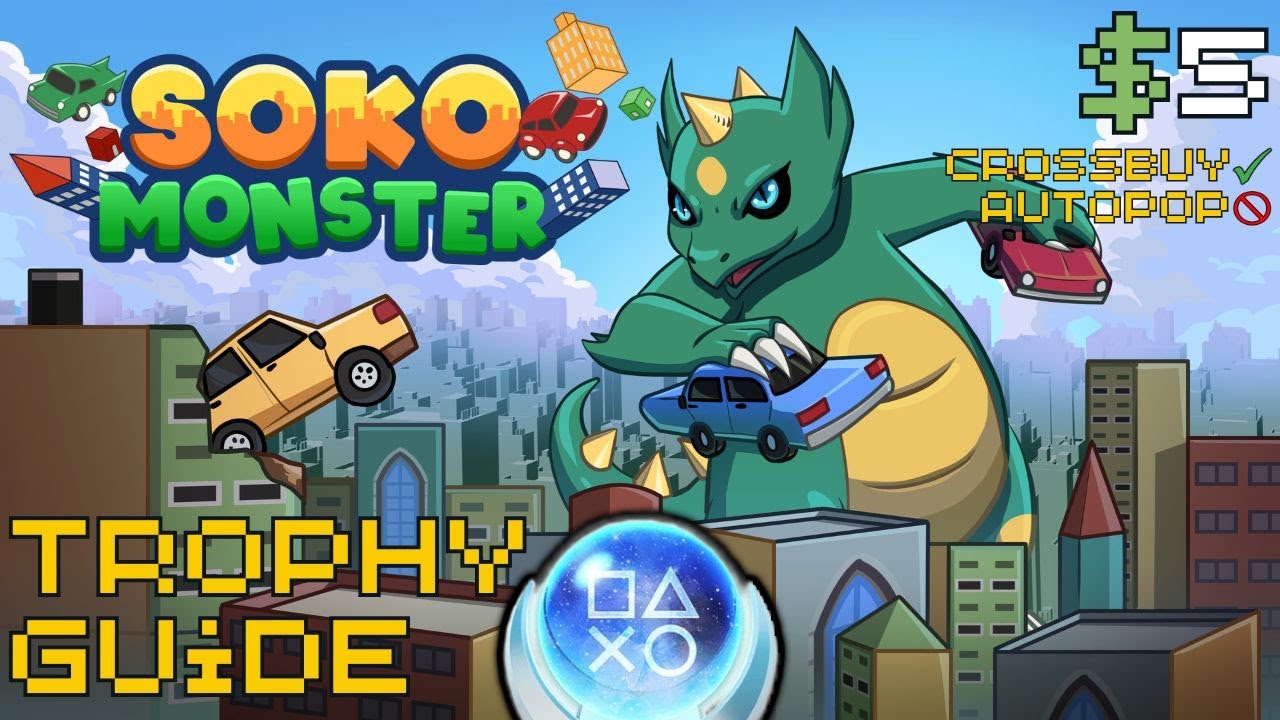 EASY 20 Minute $5 Crossbuy Kaiju Sokoban! | Sokomonster Trophy ...