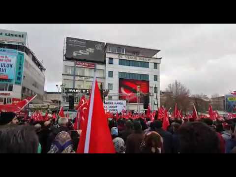 İstiklâl marşı Malatya teröre karşı tek yürek