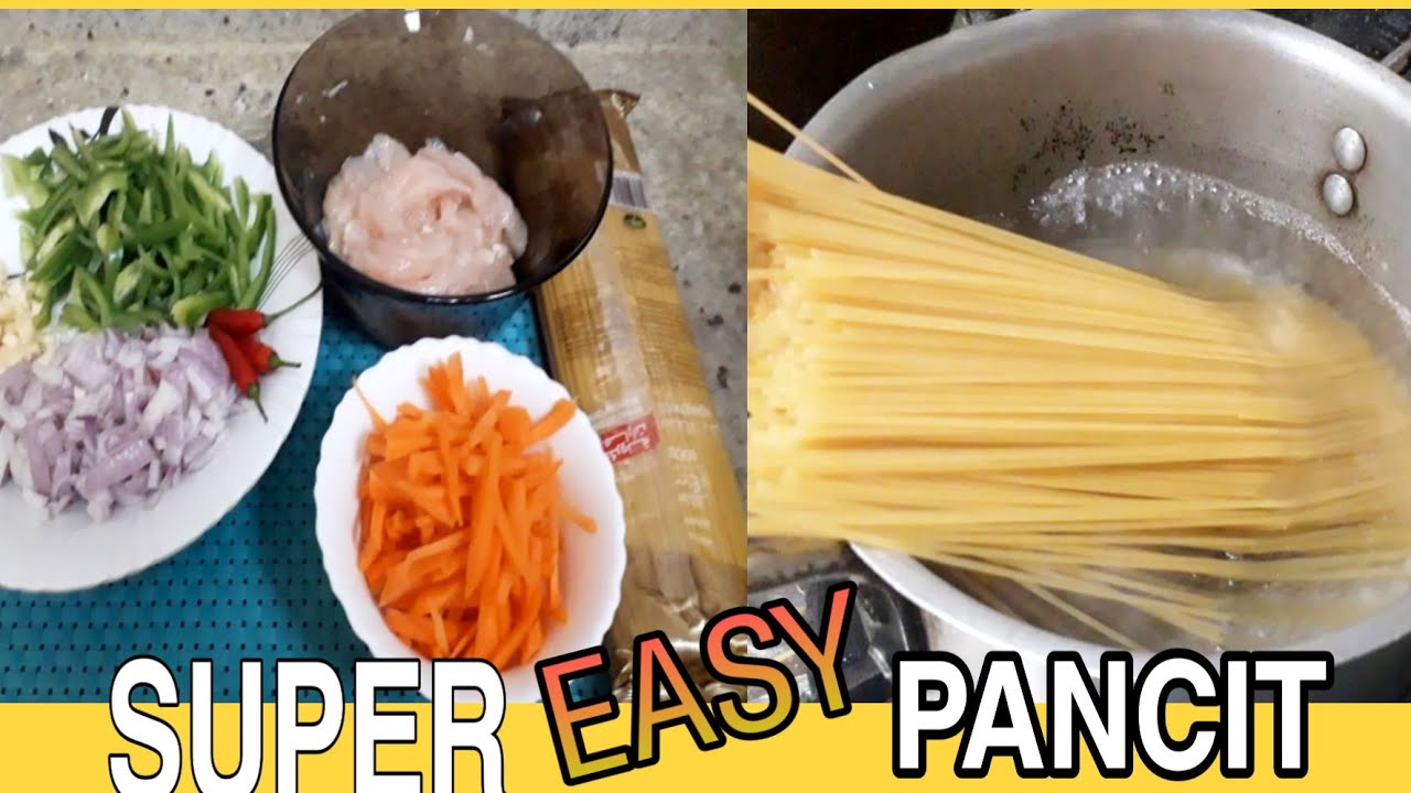 HOW TO COOK PANCIT USING SPHAGETTI STICK || SIMPLE PANCIT RECIPE - YouTube