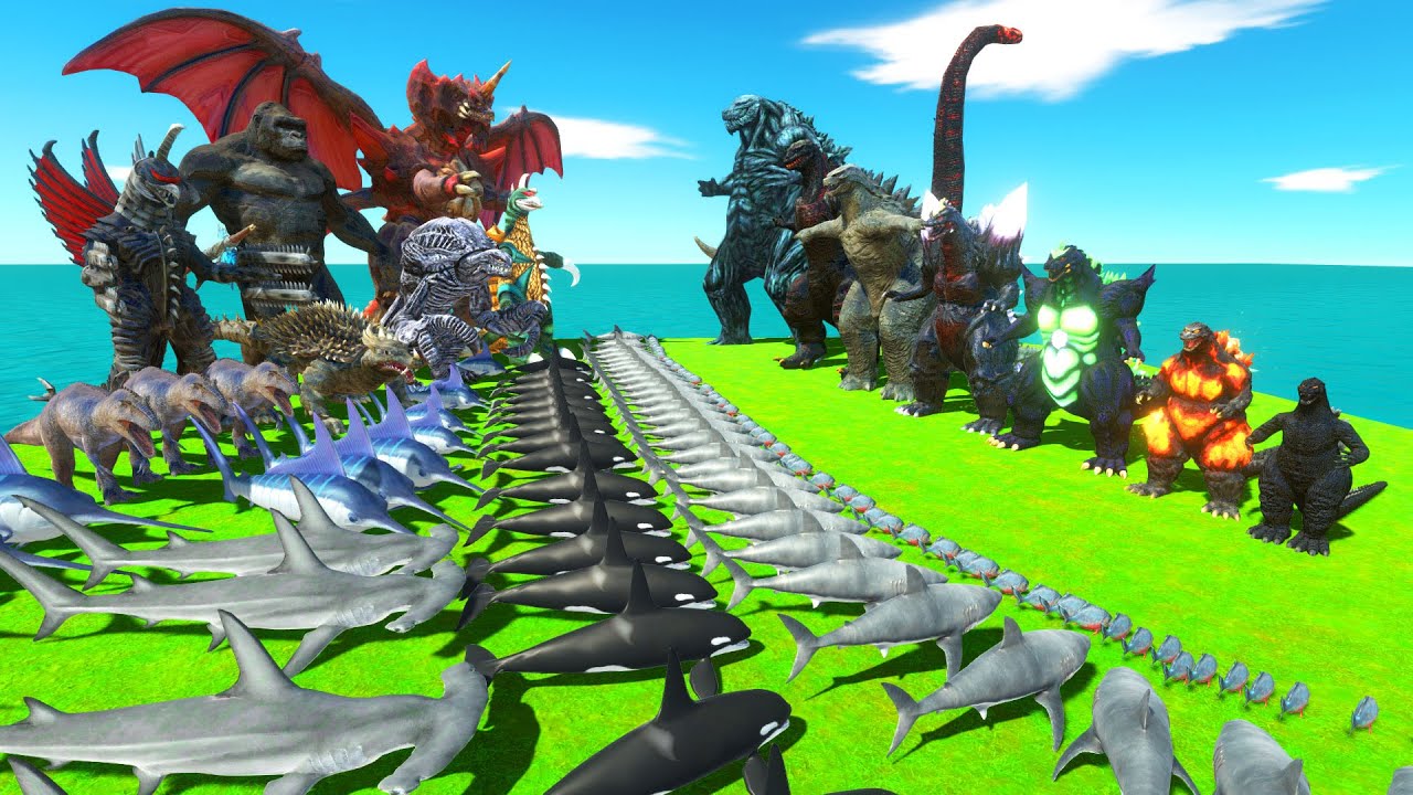 EVOLUTION of GODZILLA: Size Comparison VS Destoroyah + King Kong ...