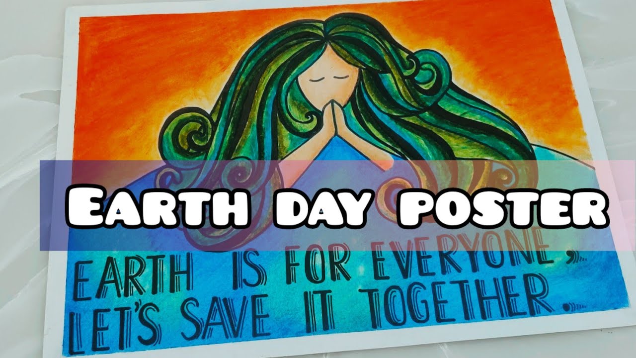 Earth day poster / save earth poster making / world Earth day drawing ...