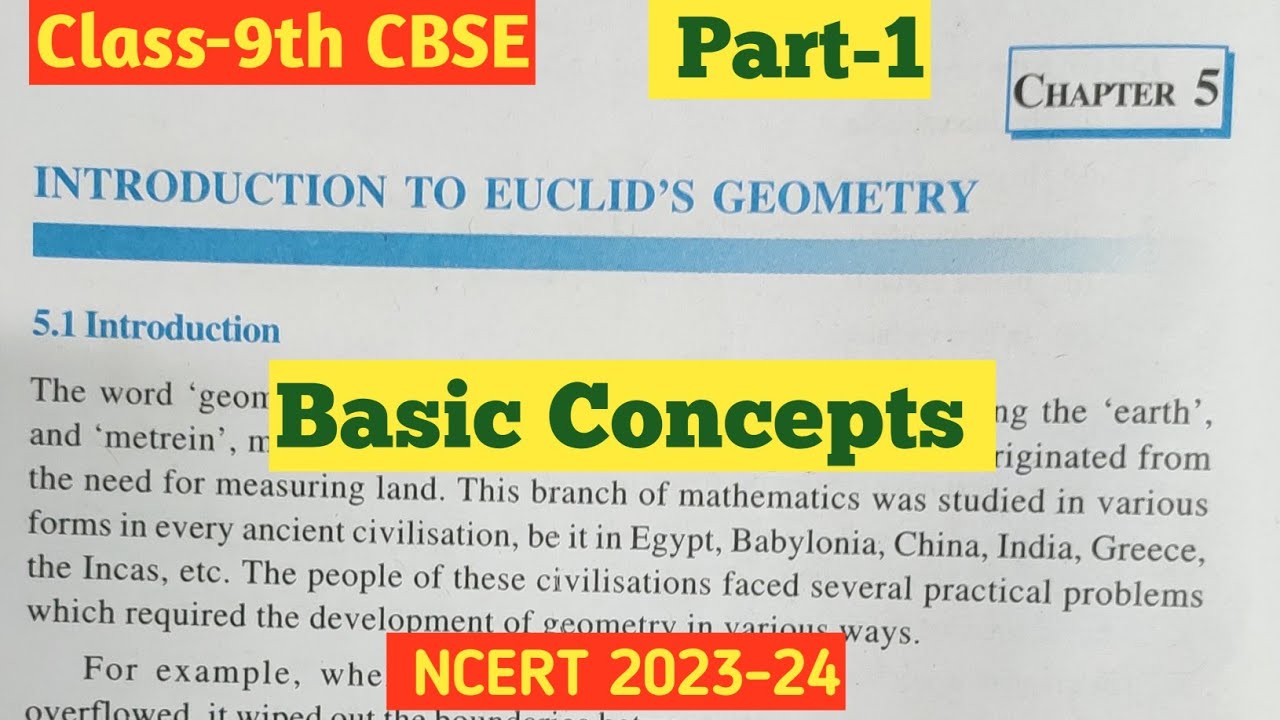 Introduction to Euclid Geometry ll Class 9th maths ll Basic Concepts # ...