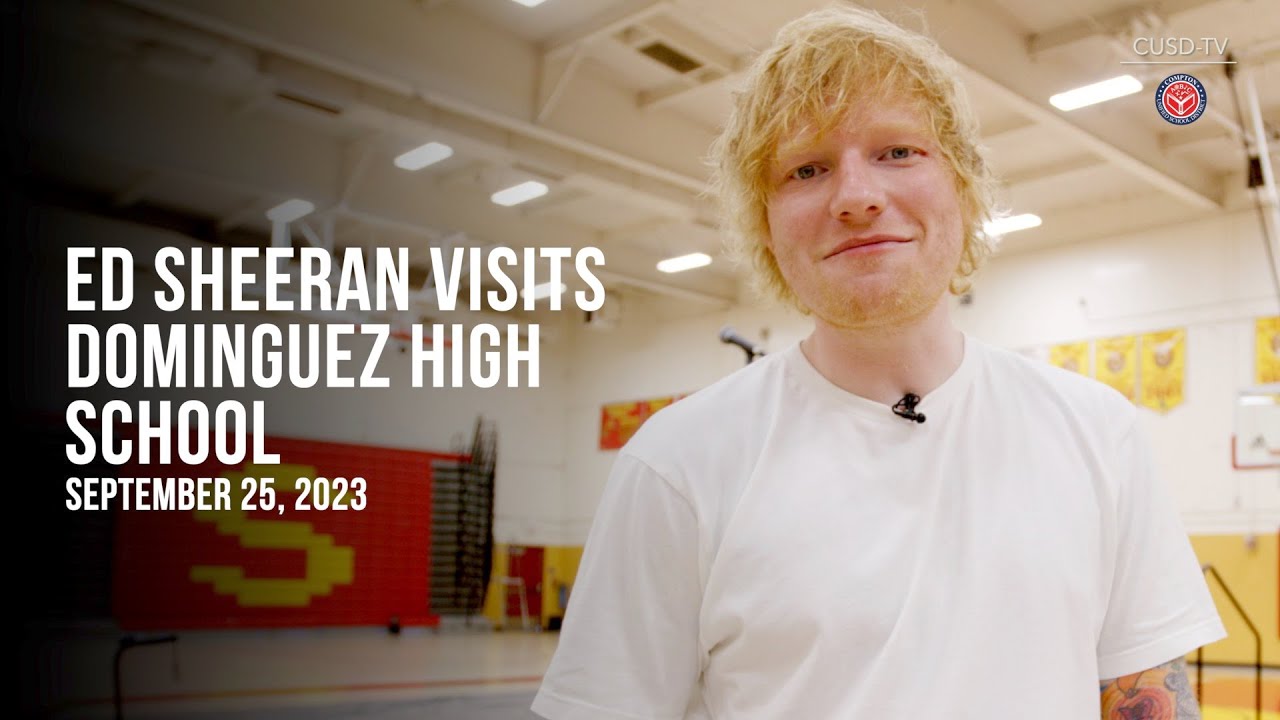 Ed Sheeran Visits Dominguez High School - YouTube