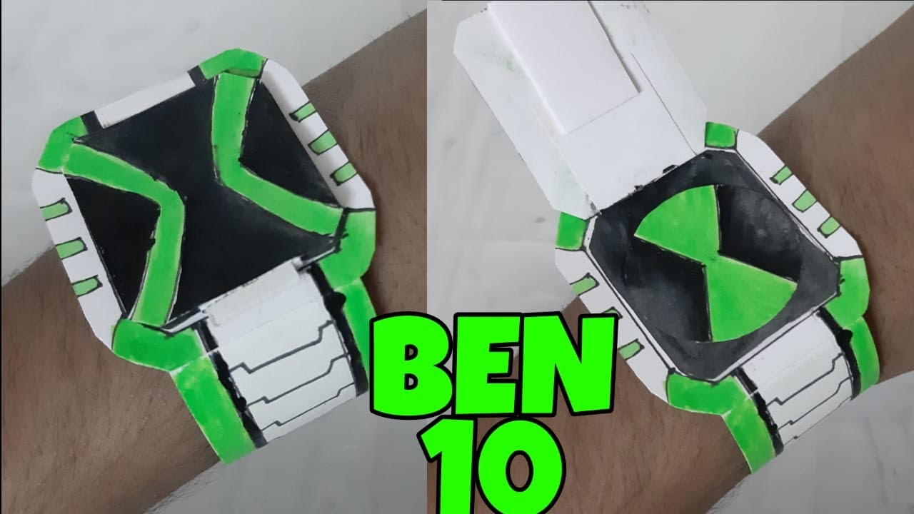 how to make a simple Ben 10 omniverse omnitrix watch (version 2) - YouTube