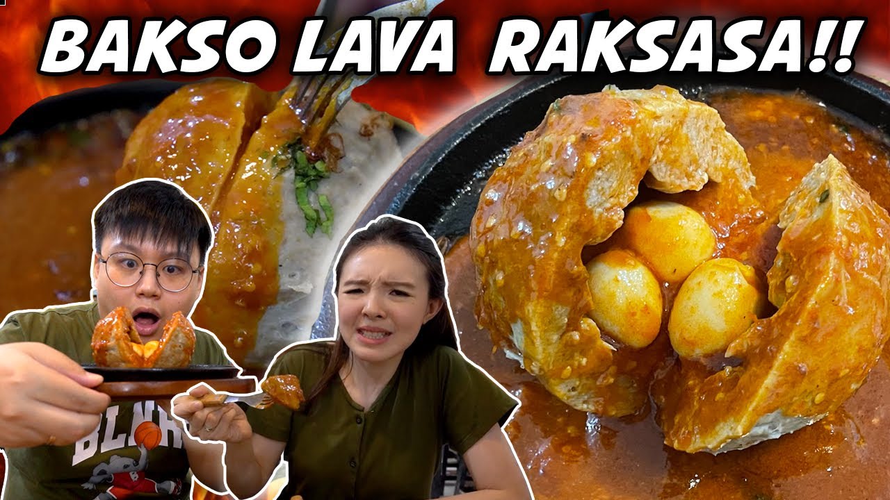 PANAS! MAKAN BAKSO SAOS LAVA SEBESAR KEPALA ISINYA MENGEJUTKAN !! - YouTube