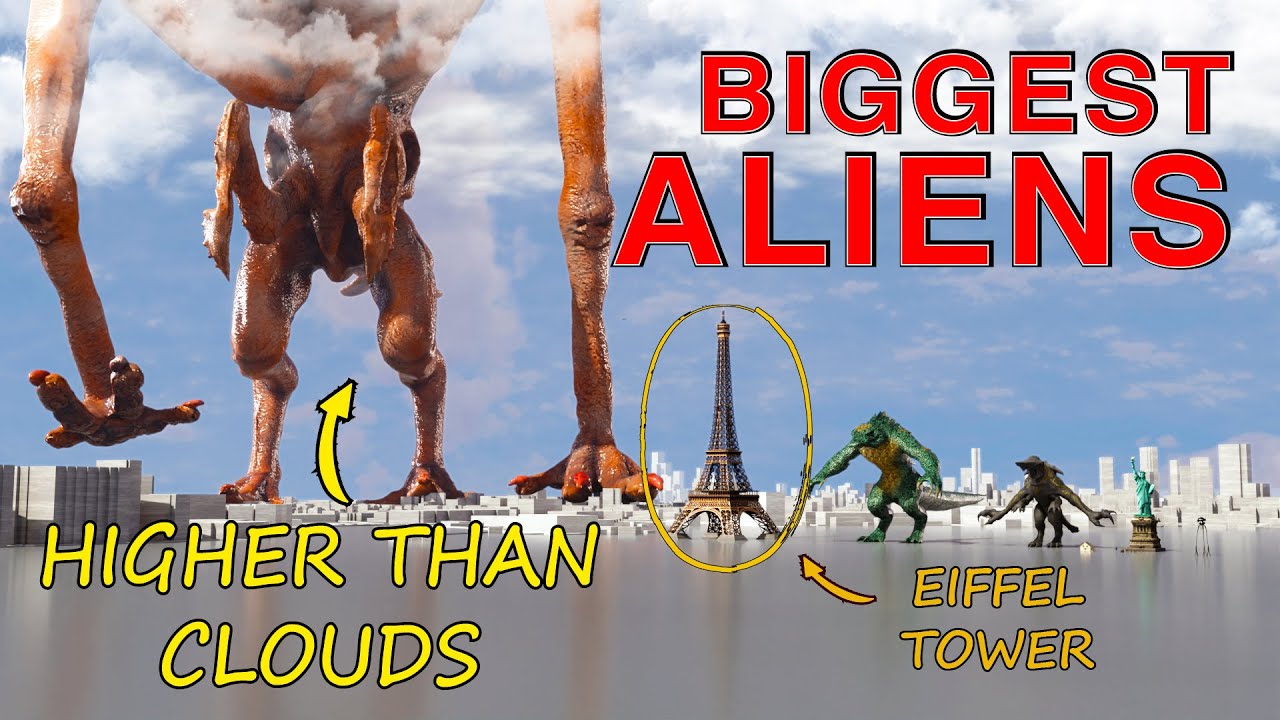 What is the BIGGEST ALIEN on Earth | Aliens in Movies Size Comparison 3D - YouTube
