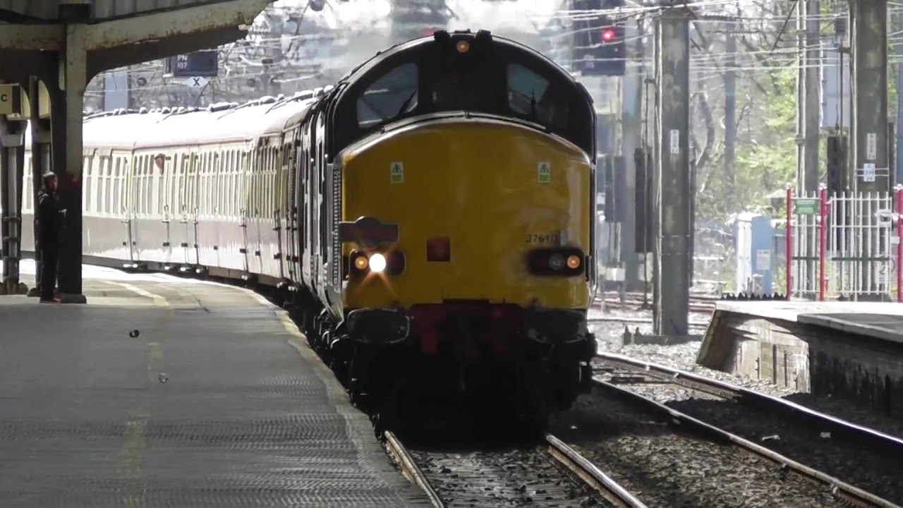 DRS Class 37s Nos 37610 & 37059 at Preston and Carlisle - 22nd April ...