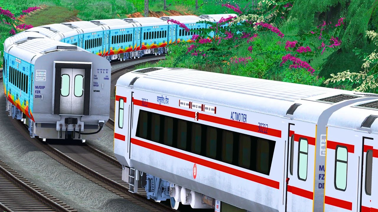 LHB AC COUPLING LHB HUMSAFAR TRAIN COACH | BUMPY RAILROAD | Train ...