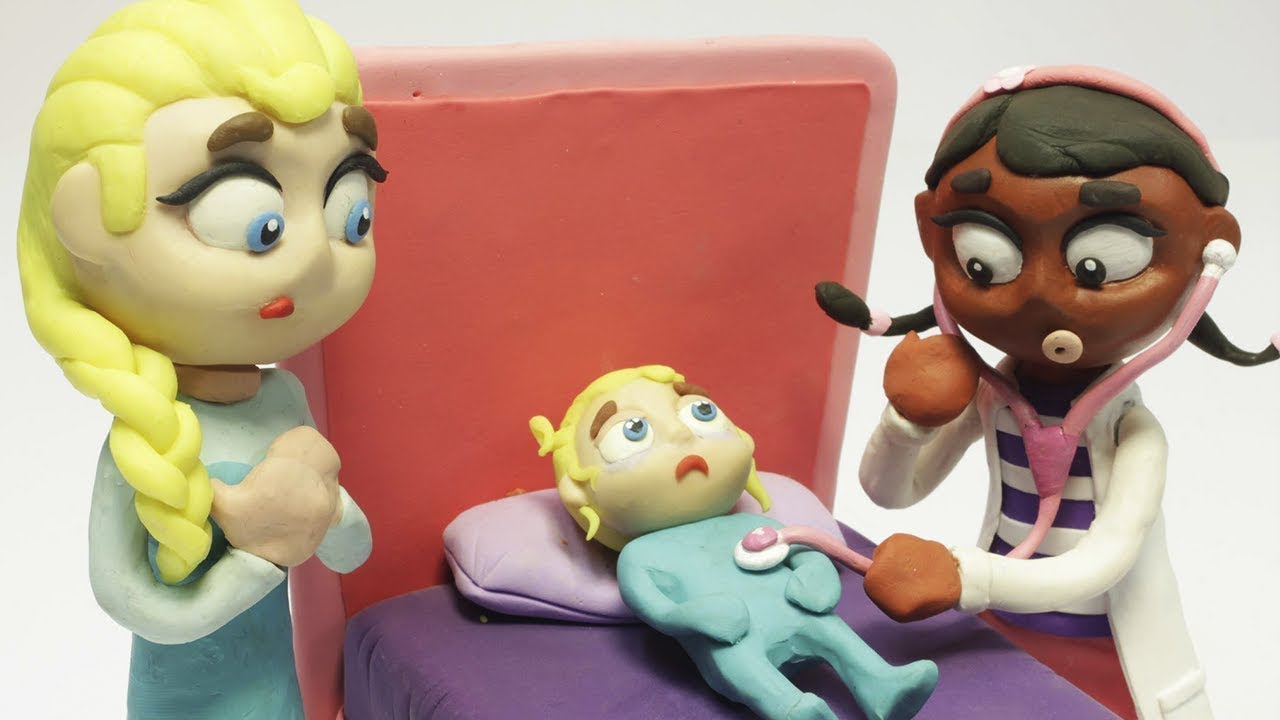 Frozen Elsa Baby is Sick Doctor's Visit Elsa Doc McStuffins 💗 Frozen ...