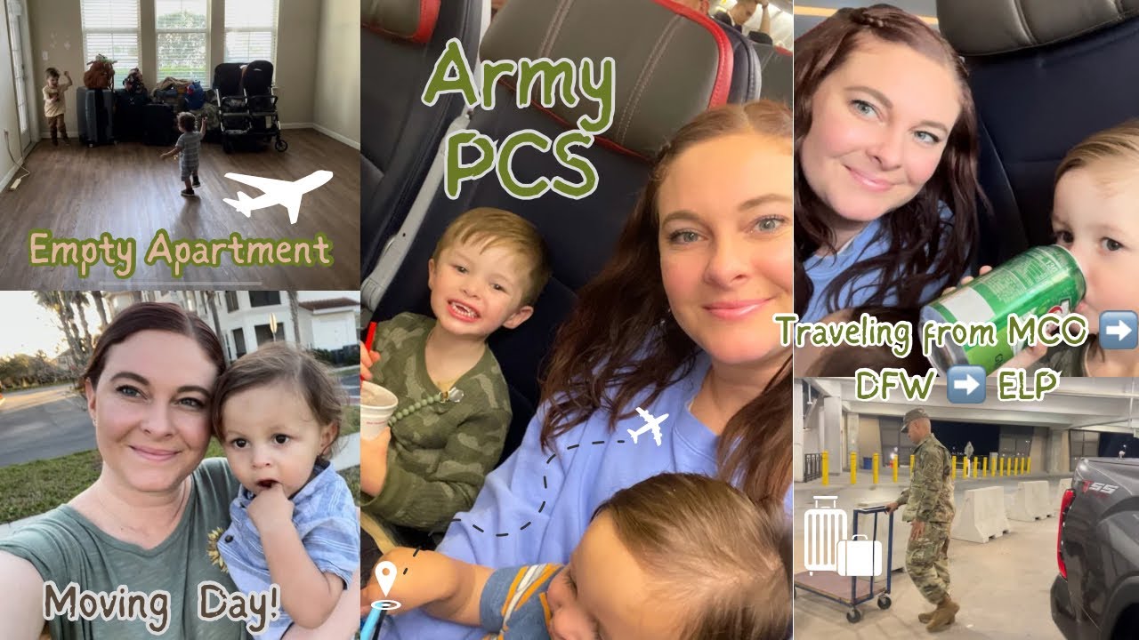 Army PCS •Part 2• [ Moving Day, Empty Apartment & Travel Day Vlog ...