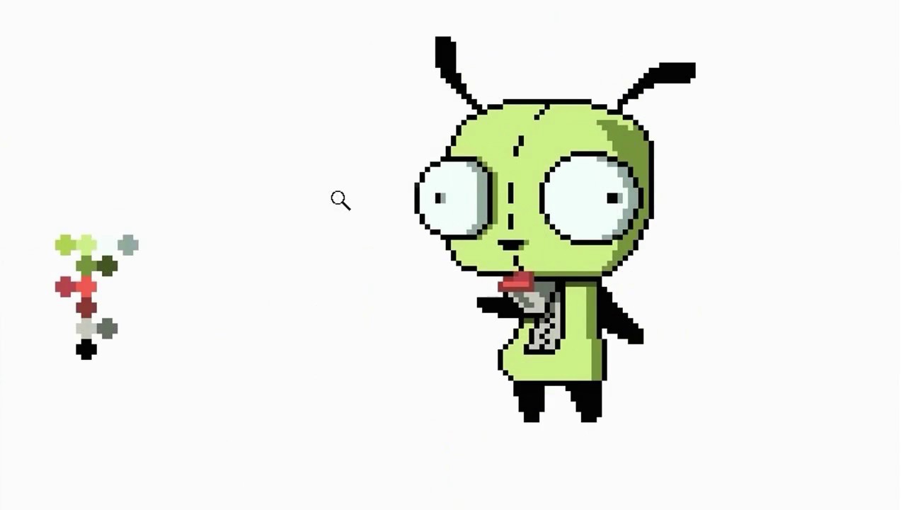 Speed Pixel Art GIR from Invader ZIM - YouTube