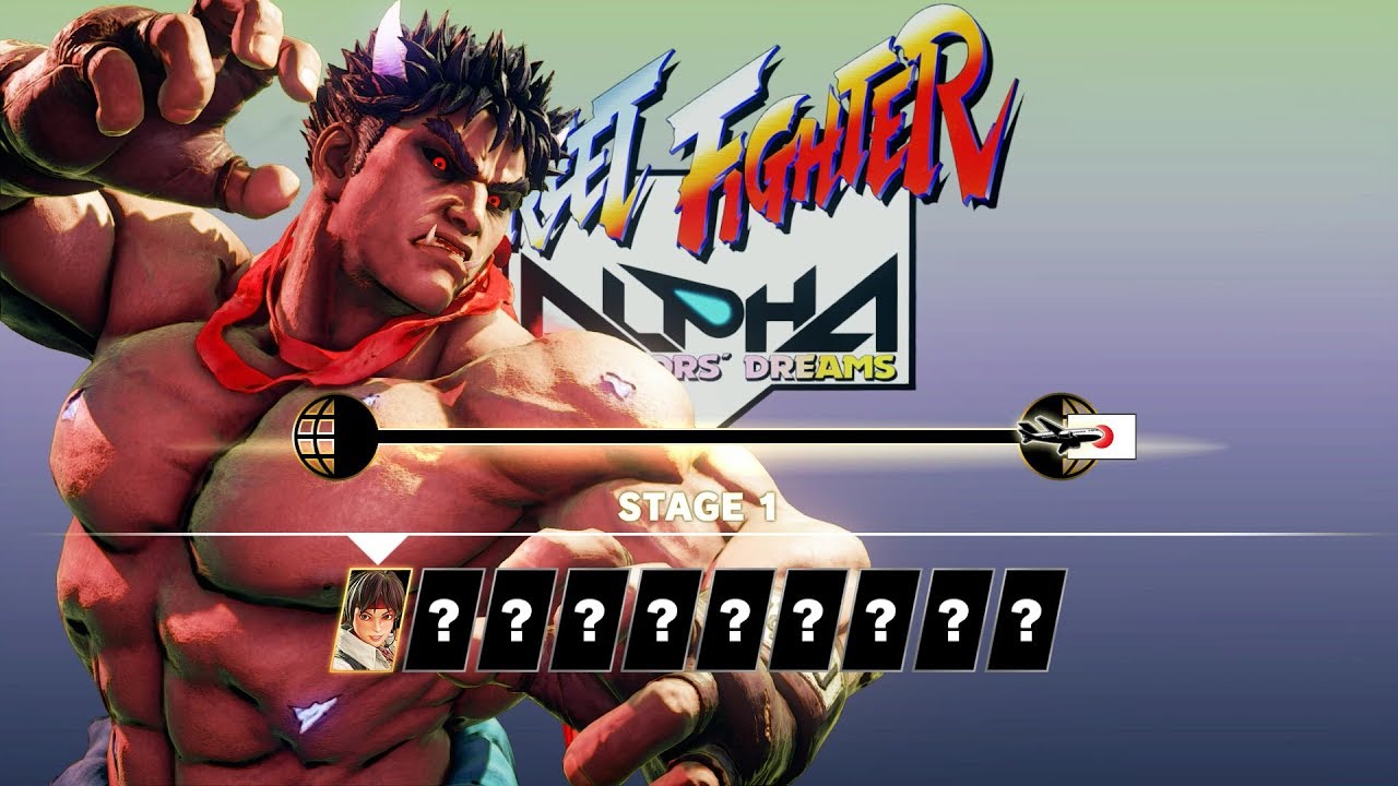 SFV AE - Kage [Evil Ryu] Arcade Mode (Street Fighter Alpha Path) - YouTube