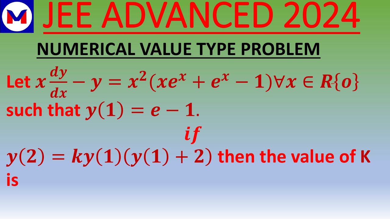 DIFF. EQUATION RELATED JEE ADVANCED 2024 #advance #jee #jeemains #jeeadvanced #jeemain #jee2024 ...