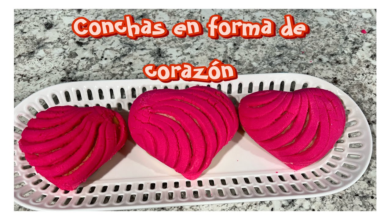 Receta de conchas en forma de corazón / pasteleslulu2 - YouTube