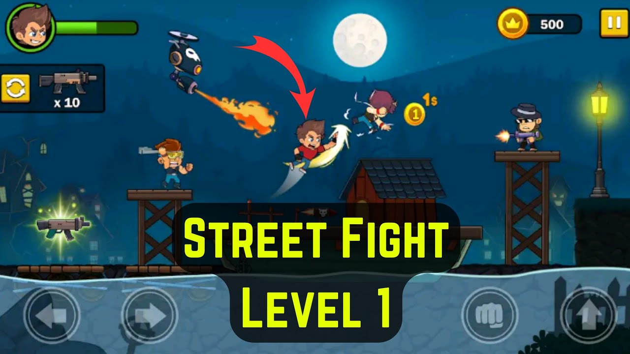 Street Fight Game | Mobile Gameplay Video | Level 1 First Time ...