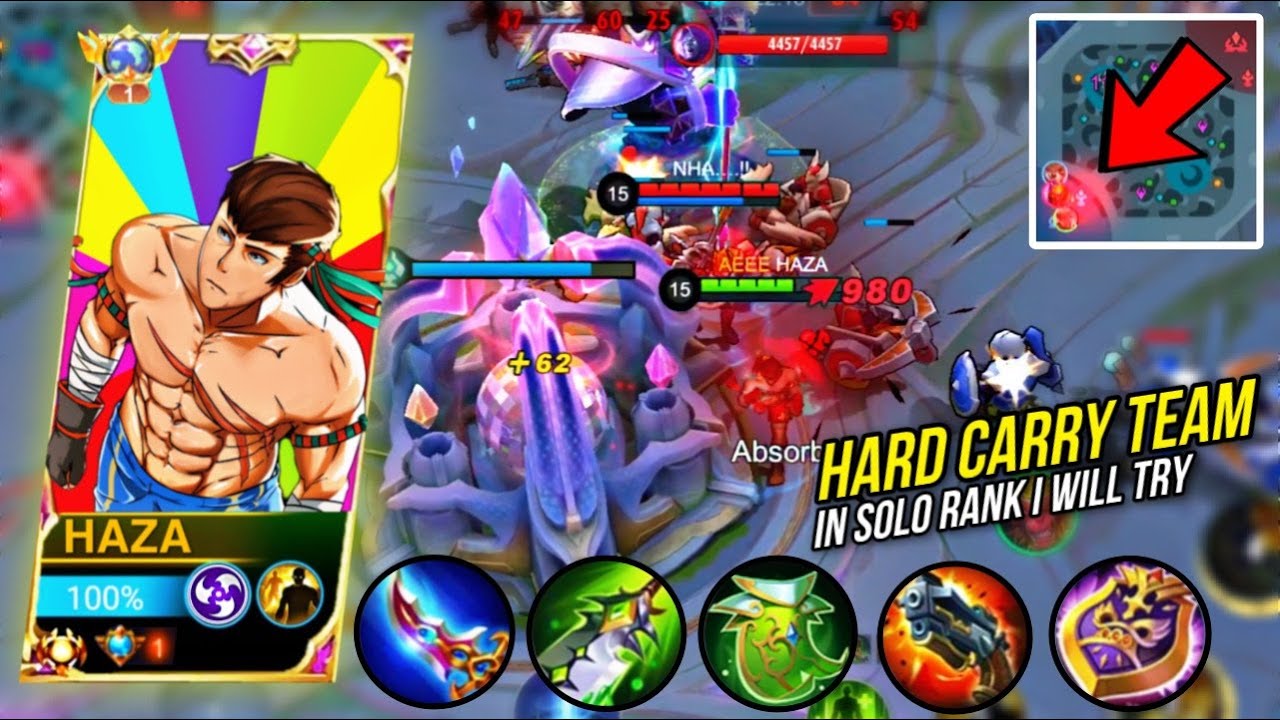 CHOU HARD CARRY TEAM IN SOLO RANKED!!🔥 (i will try) CHOU NEW BEST BUILD ...