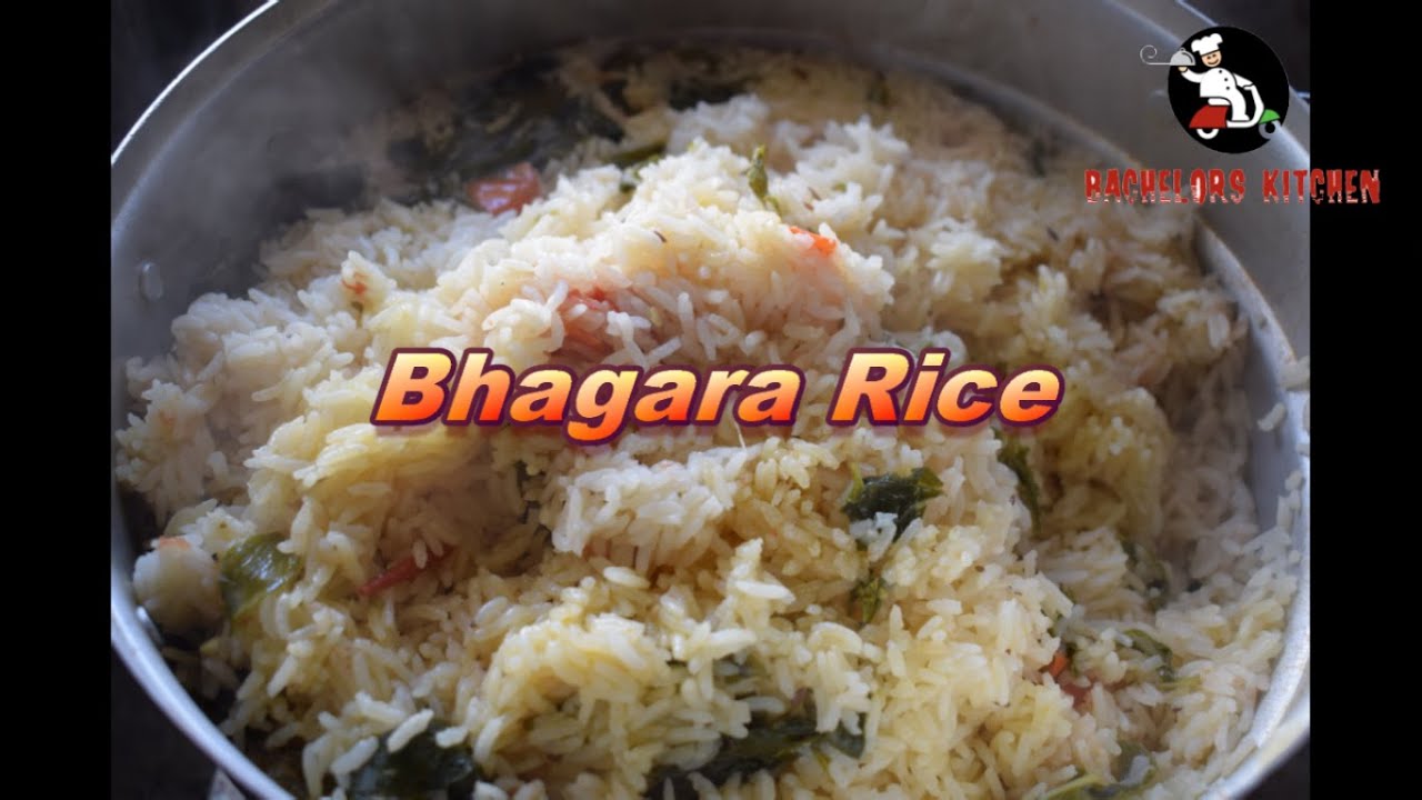 బగార రైస్ || Bhagara Rice || Veg Biryani || Bachelor's Kitchen || Palav ...