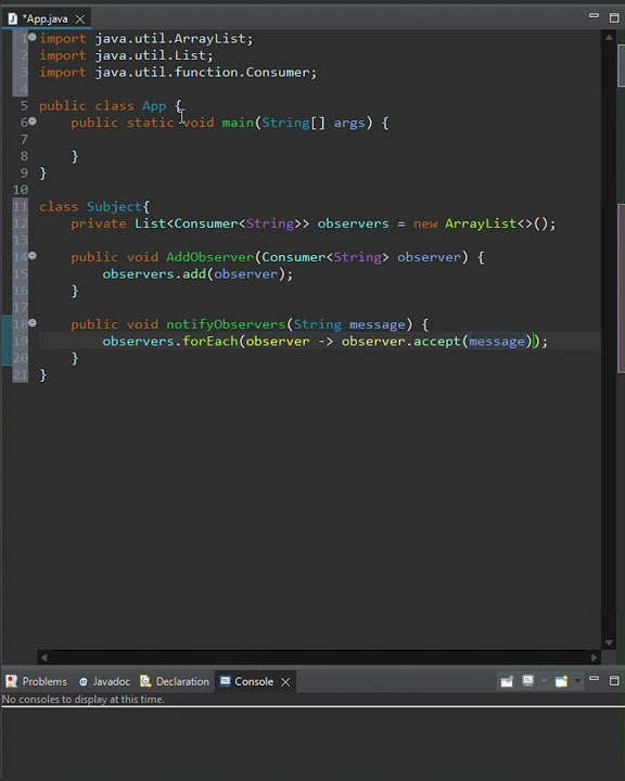 Boost Your Java Skills Observer Pattern With Lambdas Made Easy 🔥💻 Java Coding Code Shorts