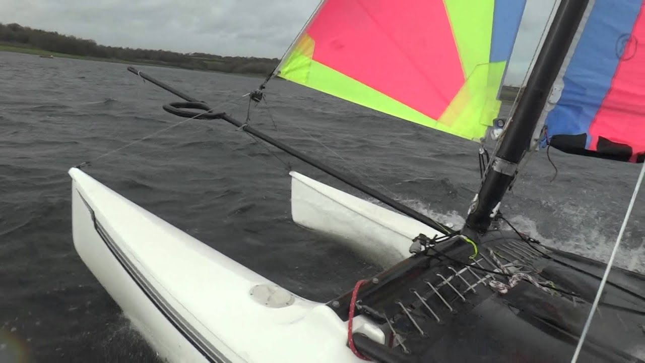 Hobie 15 in 20 knots - YouTube