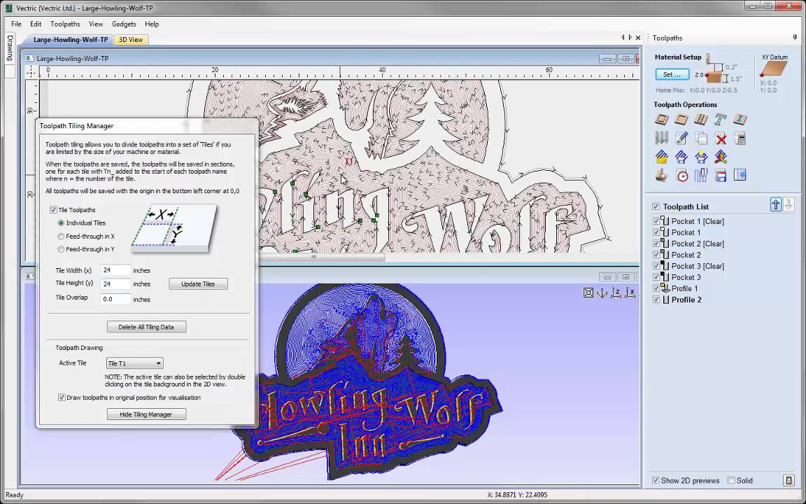 Vectric V8 Tutorials - Toolpath Tiling - YouTube