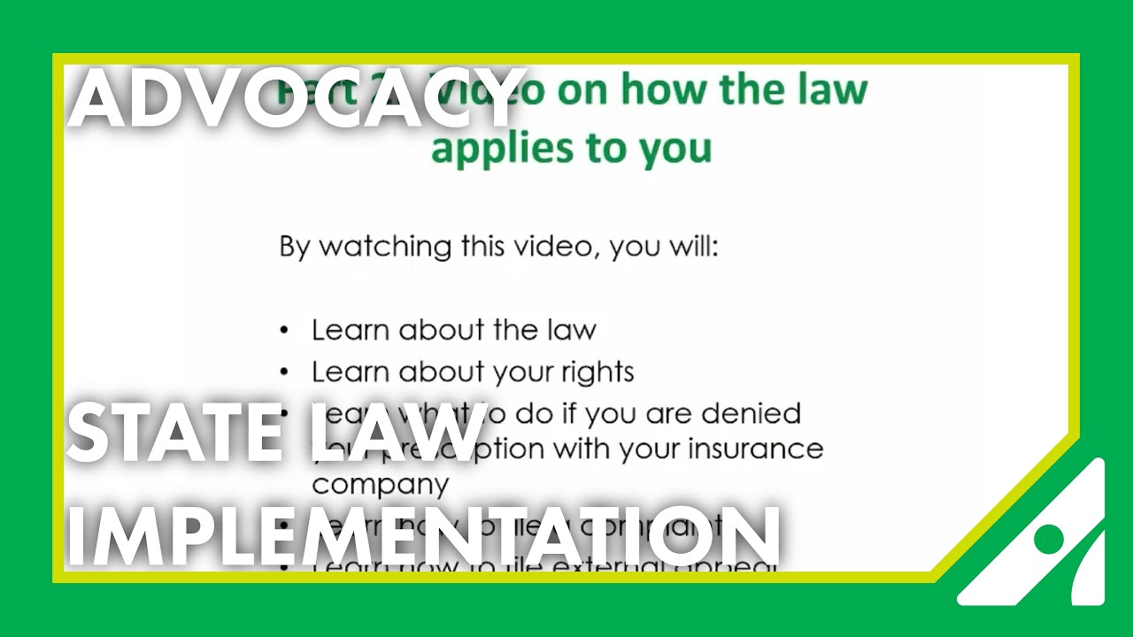 State Law Implementation Plans - YouTube