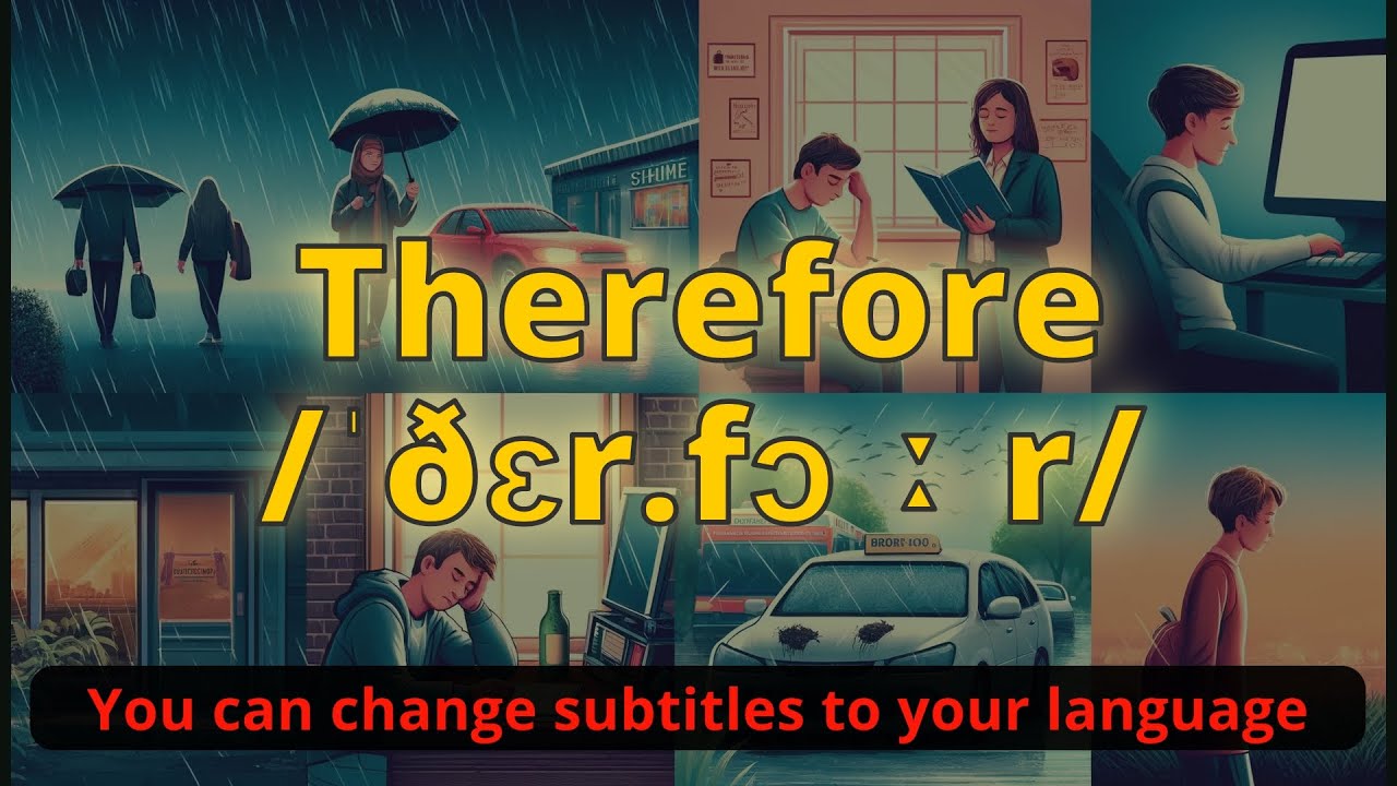 Therefore meaning with 5 examples - YouTube