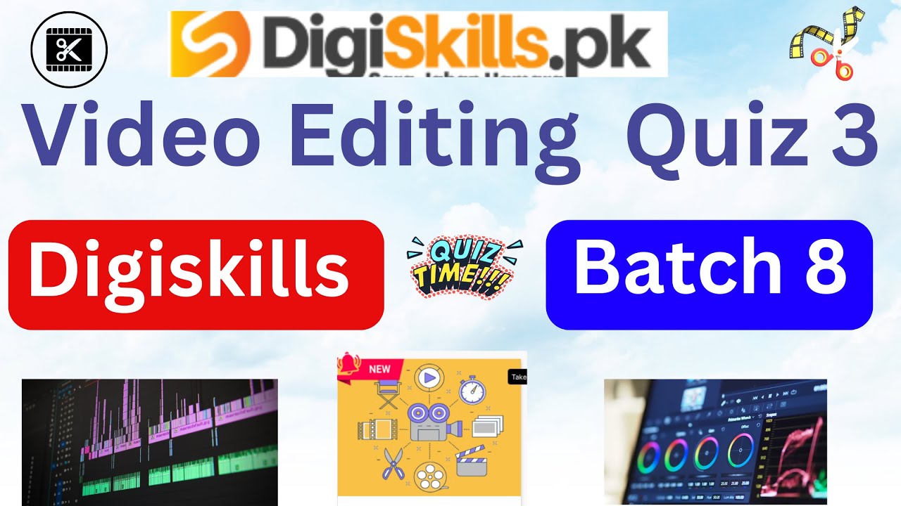 video editing animation and vlogging quiz 3|digiskills batch 8|video editing quiz| digiskills ...