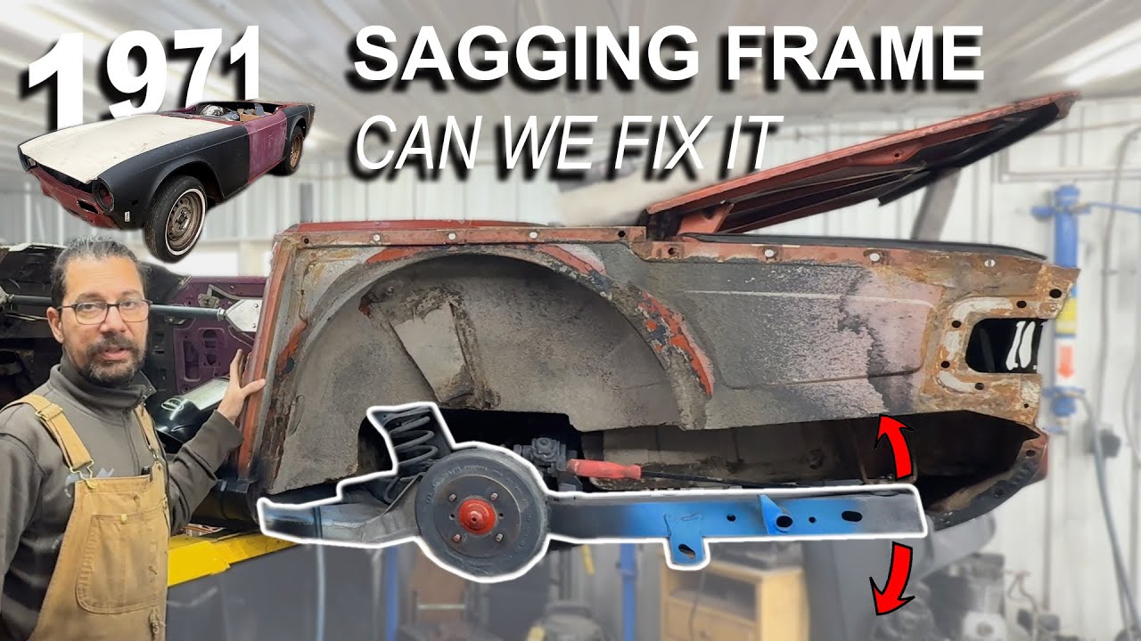 1971 TR6 body repair - Part 9 - Sagging Rear End - YouTube