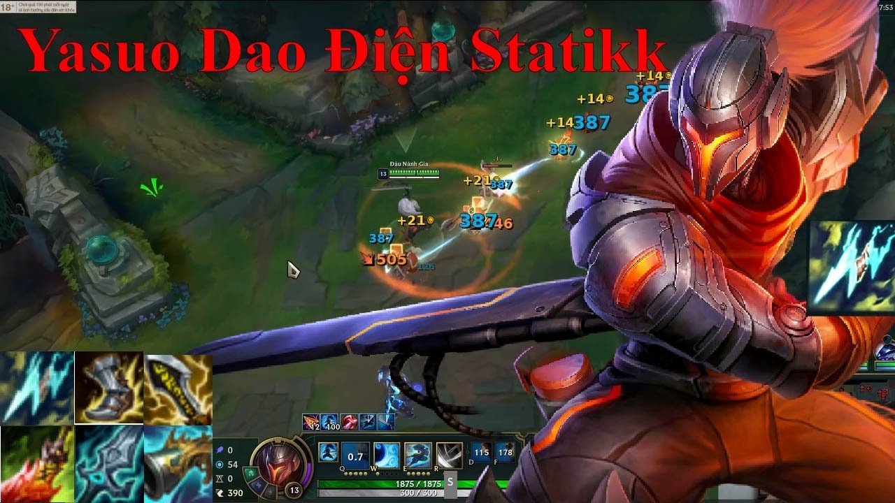 Yasuo Dao Điện Statikk Mùa 13 Mạnh NTN Đậu Xanh Tiên Sinh - YouTube