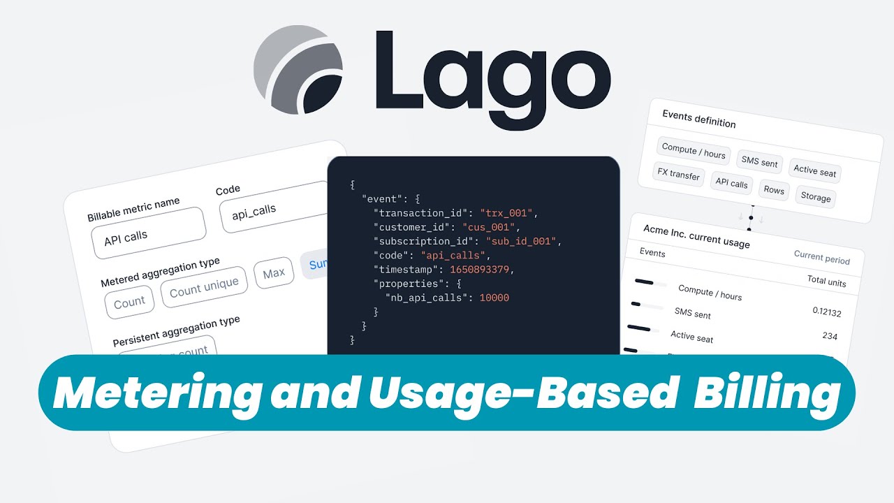 Lago: Free Open Source Metering and Usage Based Payment Platform - YouTube