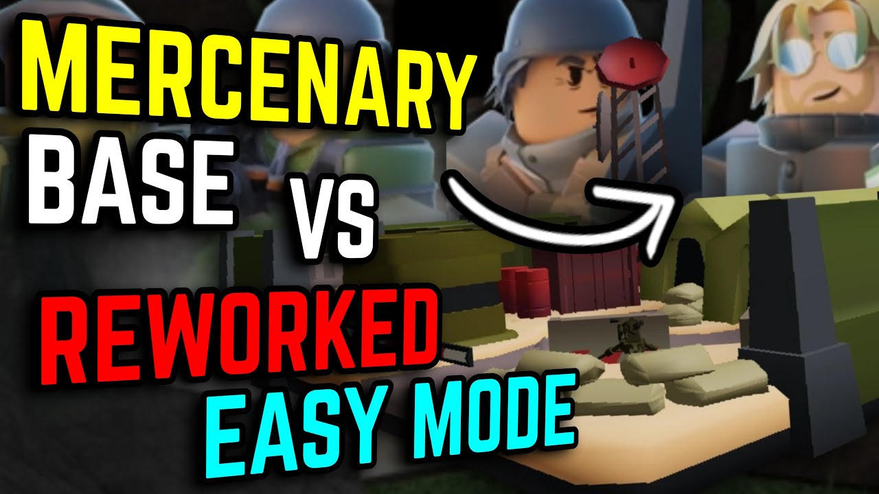 MERCENARY BASE VS REWORKED EASY MODE | Roblox TDS - YouTube