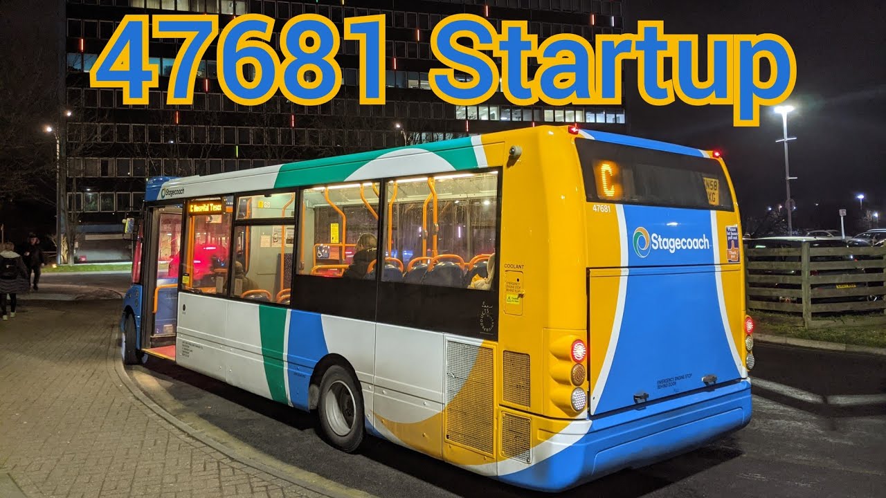 Stagecoach South East Optare Solo 47681 GN58 PXG Engine Startup (MAN ...