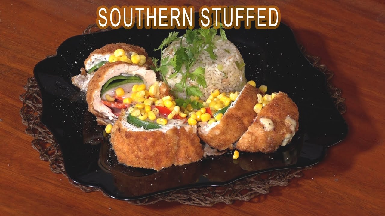 SOUTHERN STUFFED CHICKEN | NORTH AMERICA CUISINE | DINNER GUIDE - YouTube