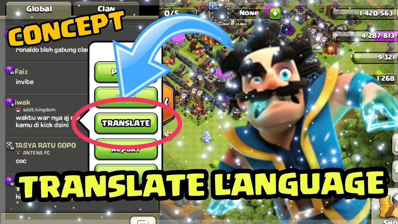 TRANSLATE LANGUAGE'S IN CLASH OF CLANS "NEW CONCEPT" SHOULD BE ADDED IN ...