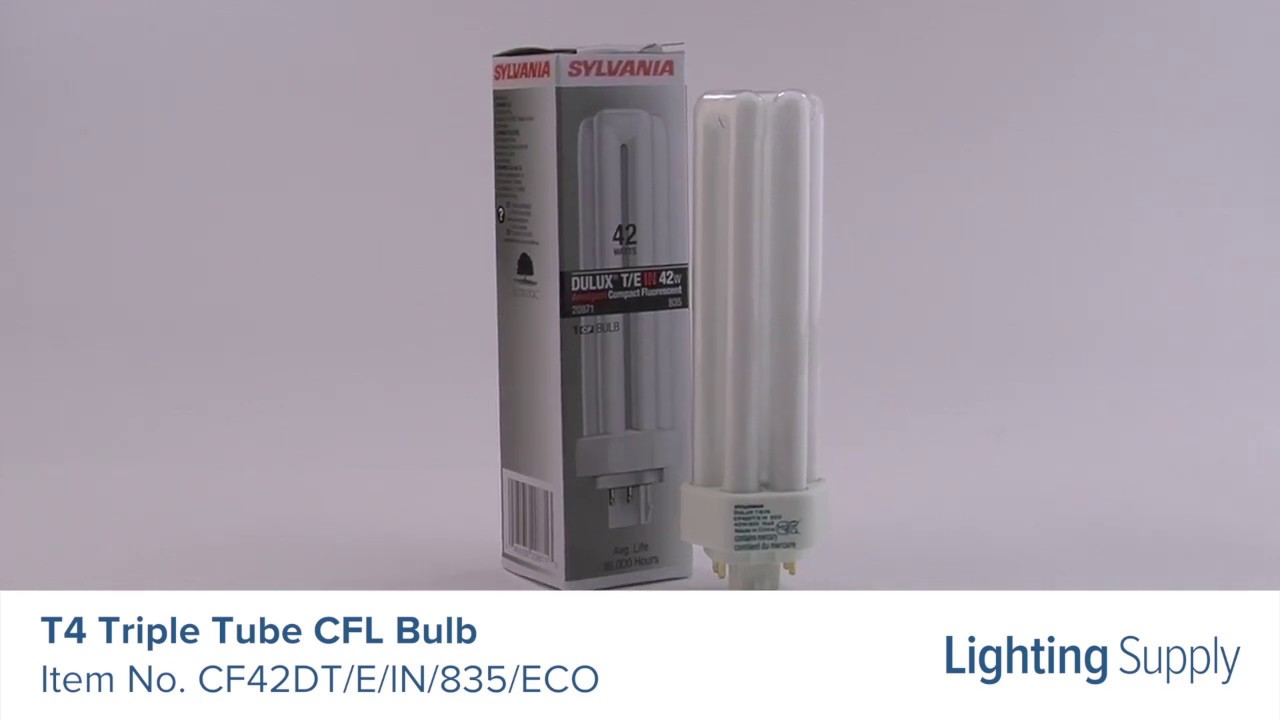 Sylvania T4 Triple Tube CFL Bulb (CF42DT/E/IN/835/ECO) - YouTube