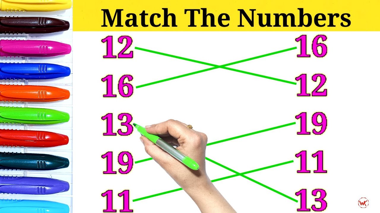 123 Matching | lkg class Maths Worksheets | match the Numbers | kids ...