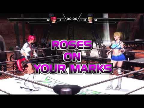 Rumble Rose XX: Candy Cane vs Mistress lethal single match gameplay video