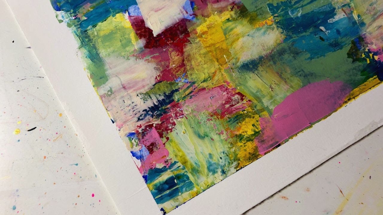 SIMPLE & EASY / How to Paint Acrylic Abstract Art In Minutes - YouTube