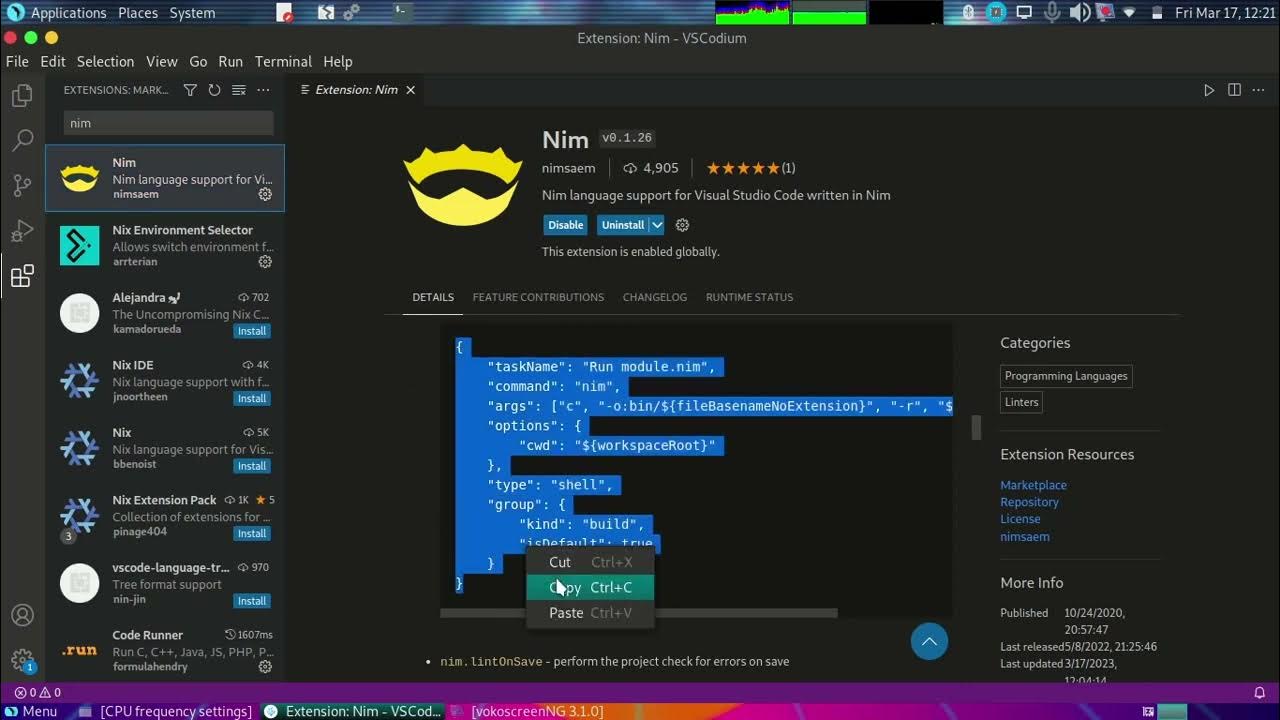 Installing Nim programming language on Linux. - YouTube