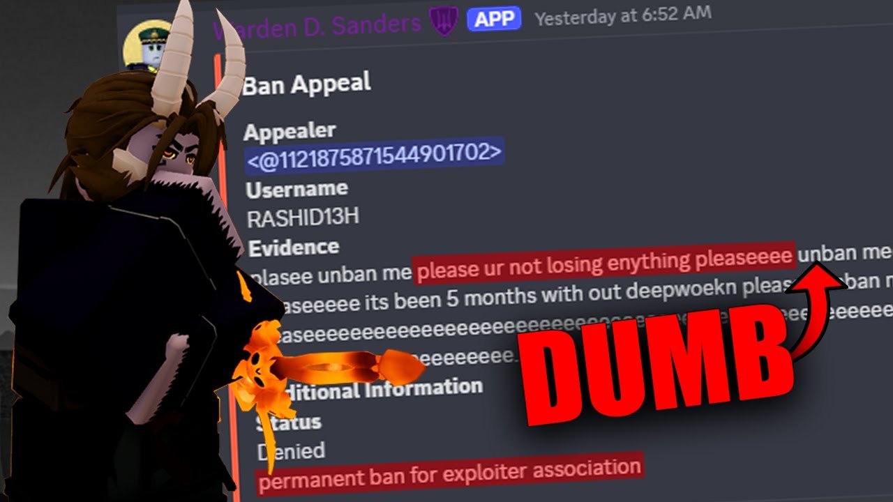 Deepwoken Ban Appeals ARE COMICAL... - YouTube