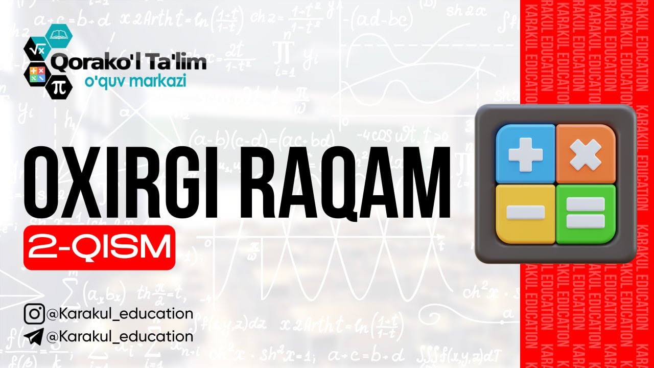 OXIRGI RAQAM 2-QISM - YouTube
