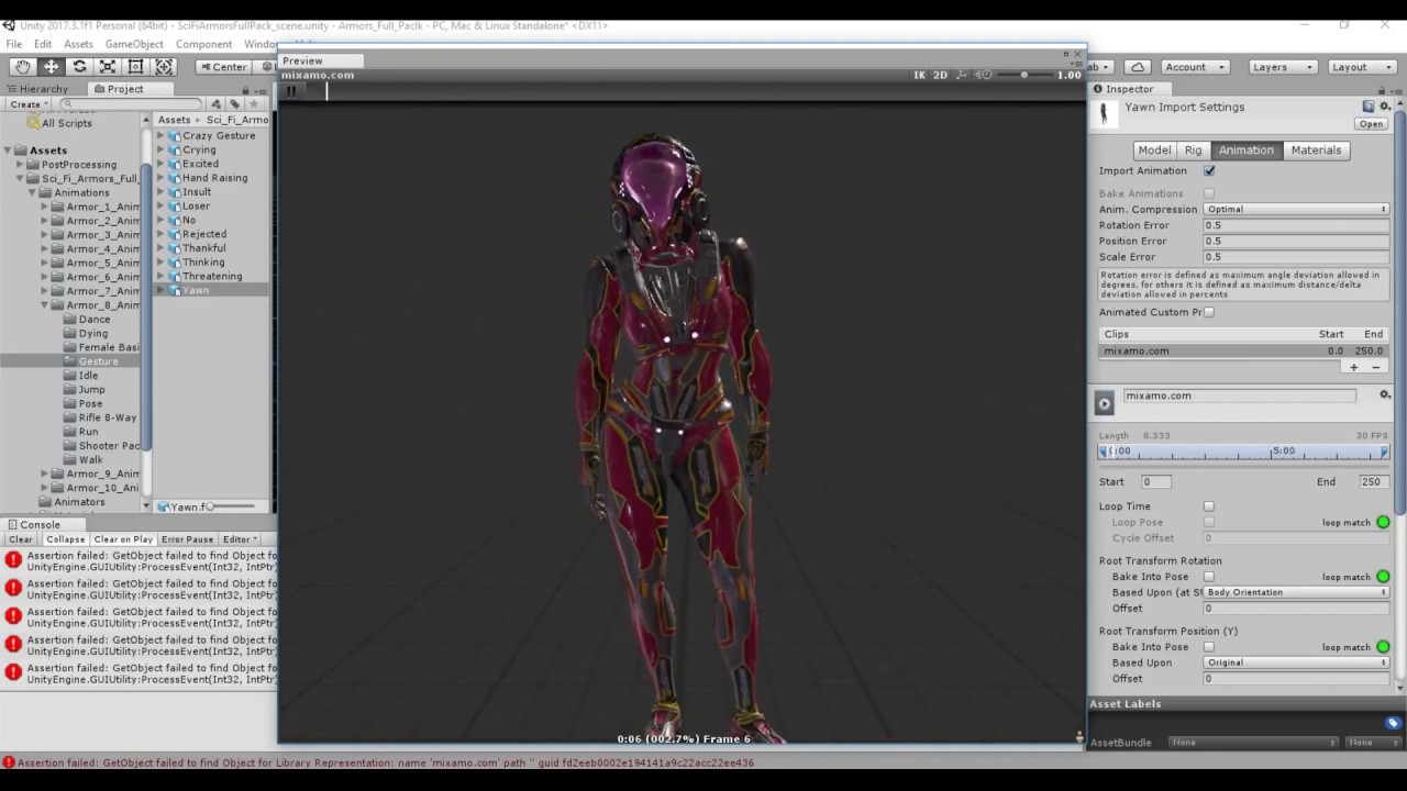 Sci-Fi Armor 8 Animations - YouTube