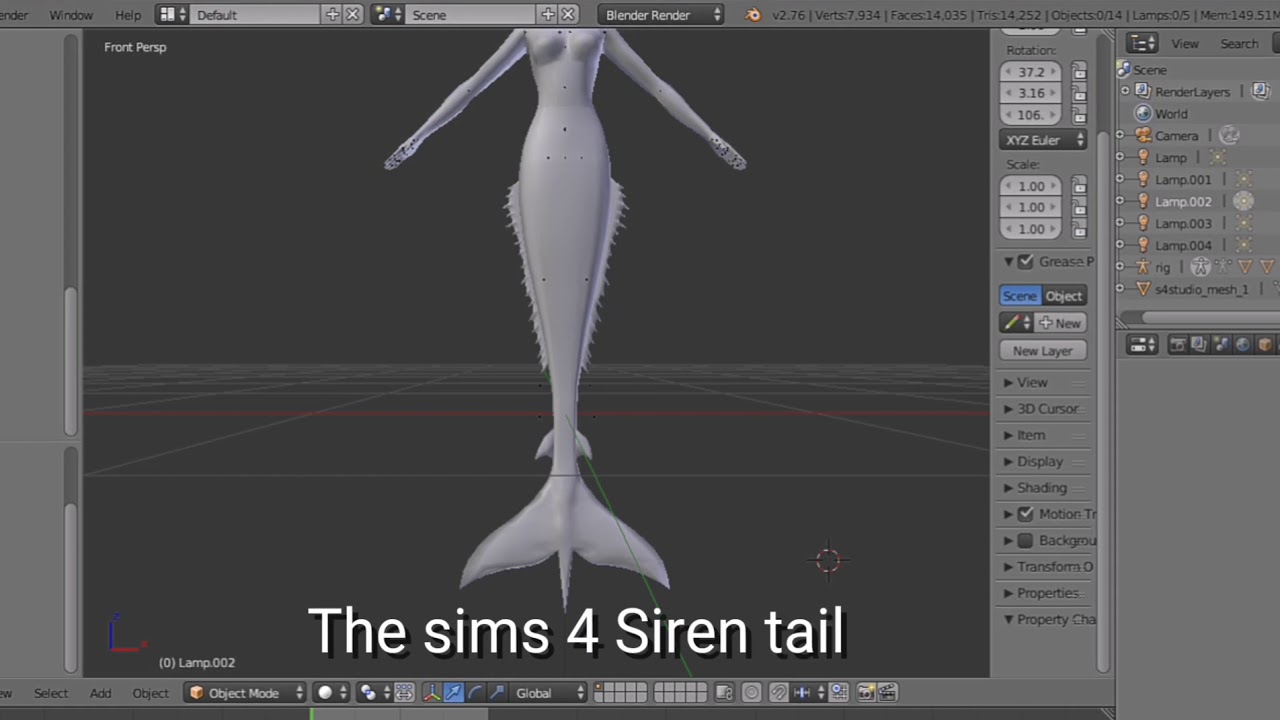 The sims 4 siren tail, soon - YouTube