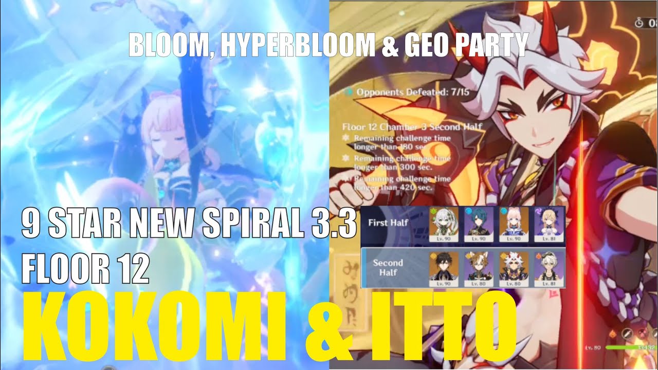 New Spiral Abyss 3.3 Kokomi Bloom, Hyperbloom & GEO Party | Genshin ...